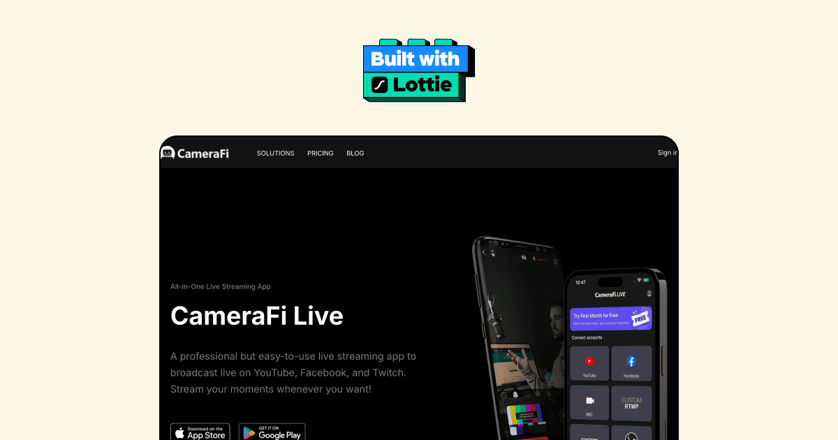 CameraFi - CameraFi - Built with Lottie - LottieFiles