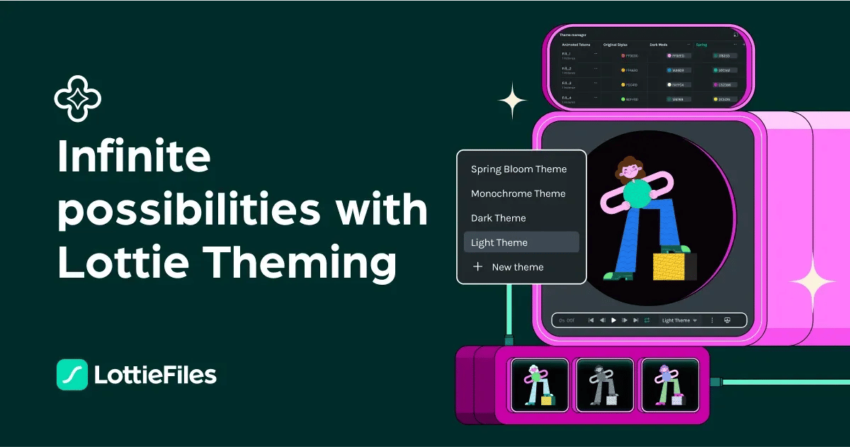 Lottie Theming: Create animations in dark mode, light mode, and endless custom colors
